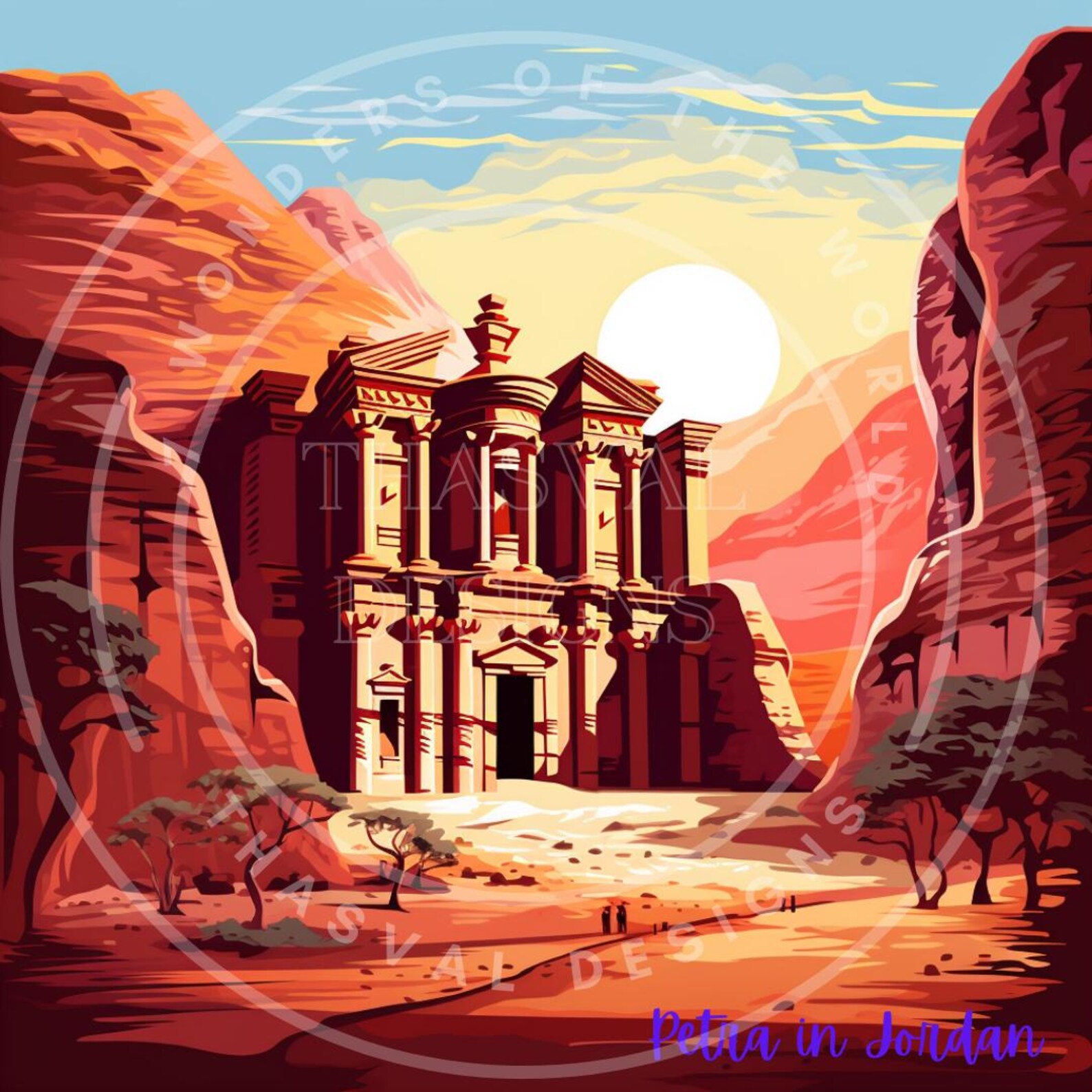 7 New Wonders of the World Clipart, 7 High-quality Pngs, Watercolor ...