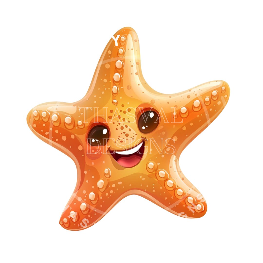 Beach Clipart: Summer Undersea Creatures PNG (digital Download) - Etsy