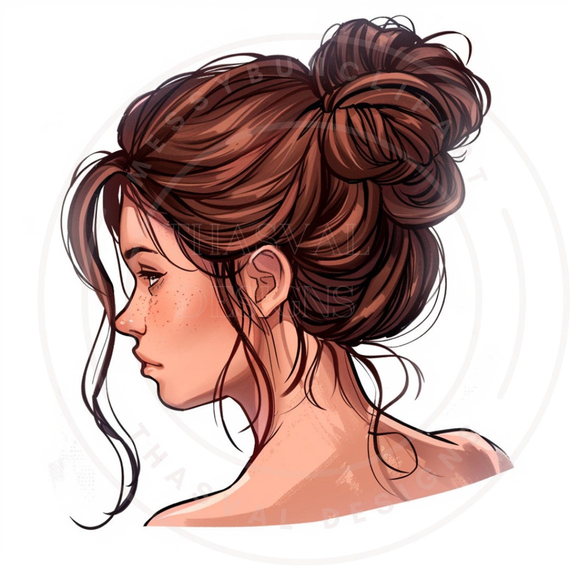 Messy Bun Clipart, 12 High Quality Pngs, Mom Life Kid Life Png, Instant ...