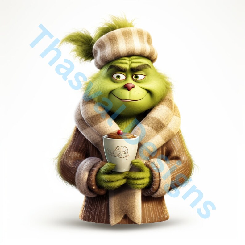 Grinch Christmas Pngs: Mischievous Coffee Grinchmas (digital Download ...