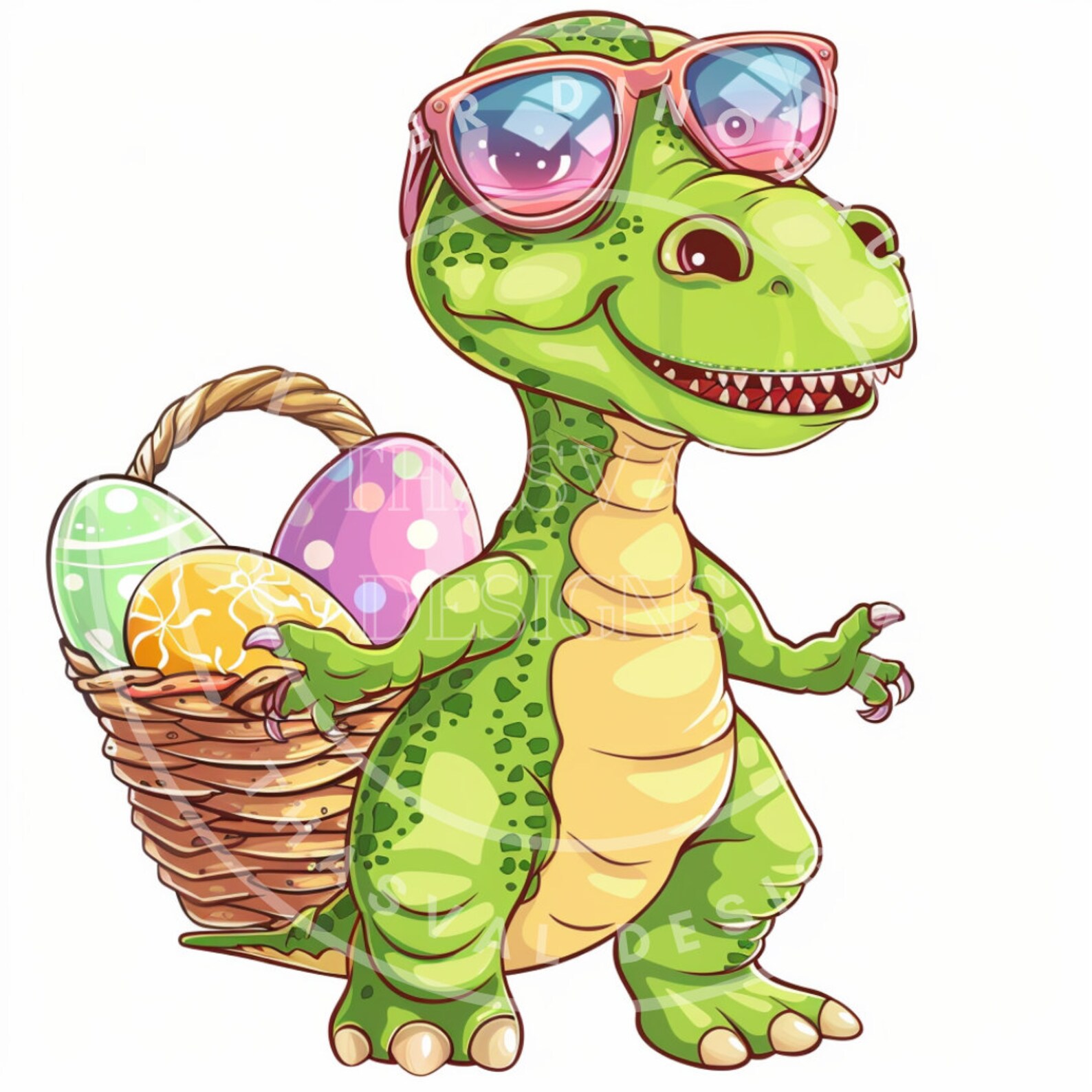 Easter Dinosaur Clipart, 8 High-quality Pngs, Dinosaur T Rex Easter PNG ...