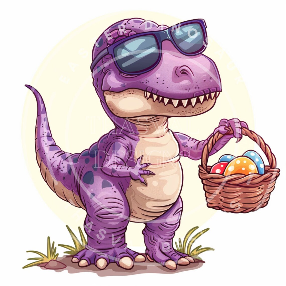 Easter Dinosaur Clipart, 8 High-quality Pngs, Dinosaur T Rex Easter PNG ...