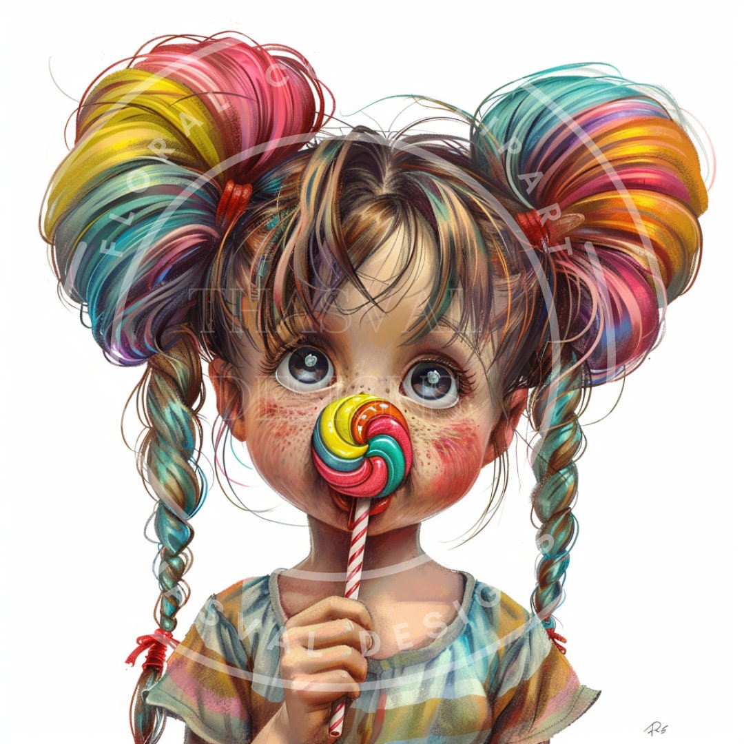 Quirky Girl Clipart, 16 High-quality Pngs, Instant Digital Download ...