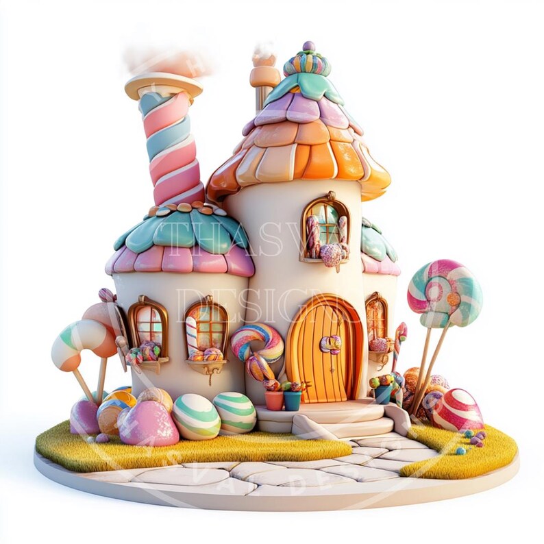 Candy House Clipart: Christmas PNG Images (digital Download) - Etsy