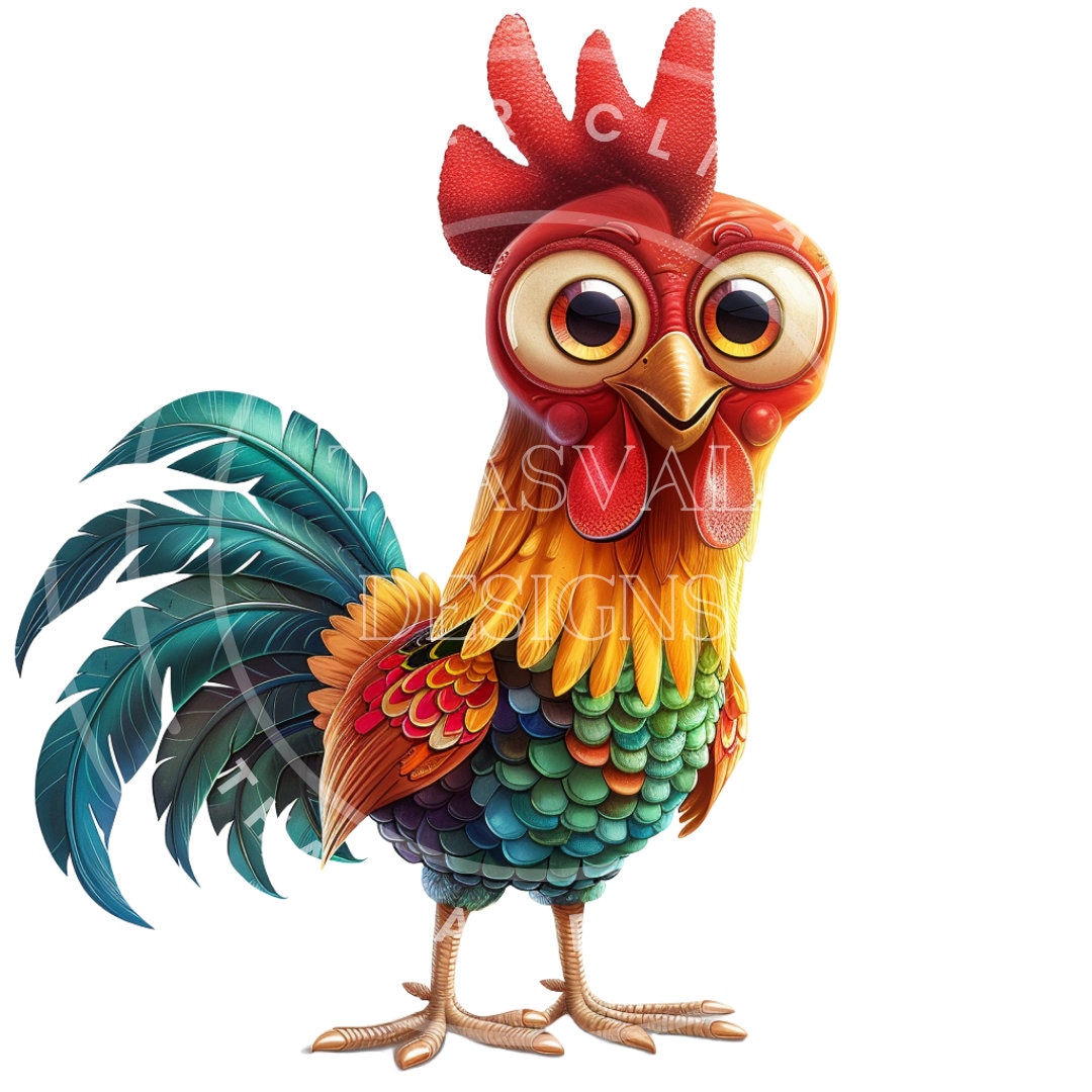 Funny and Crazy Rooster Clipart, 9 High-quality Pngs, Animals Png ...