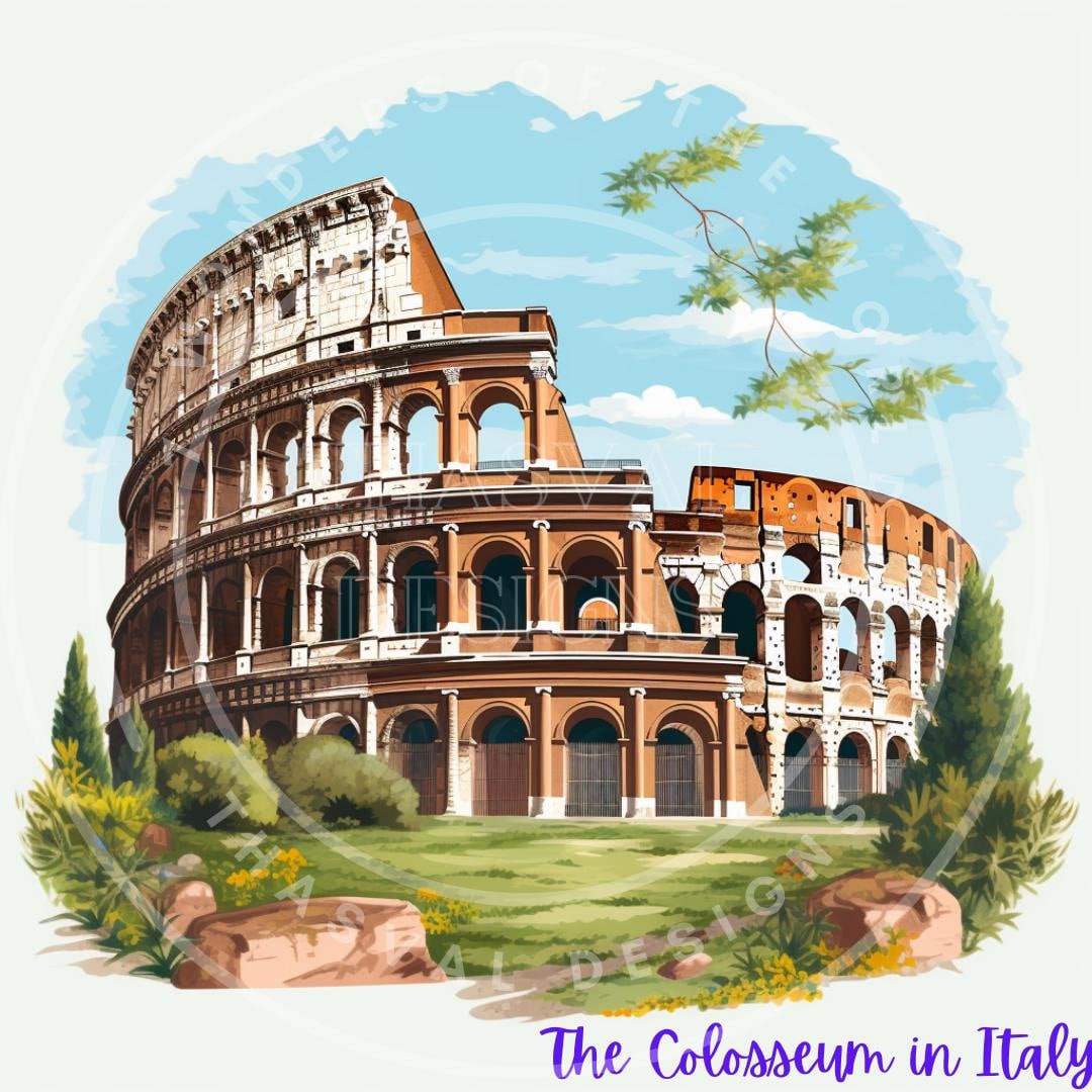 7 New Wonders of the World Clipart, 7 High-quality Pngs, Watercolor ...