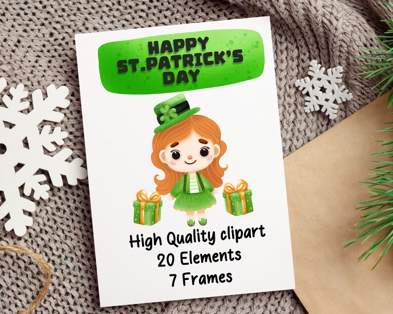 St Patricks Day Clipart, Cute Shamrock Clipart, Pattys Day Graphics ...