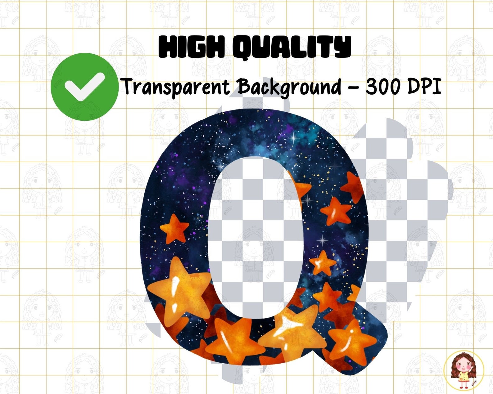 Stardust Alphabet Clipart, Letter PNG, Star Clipart, Decorative Letters ...