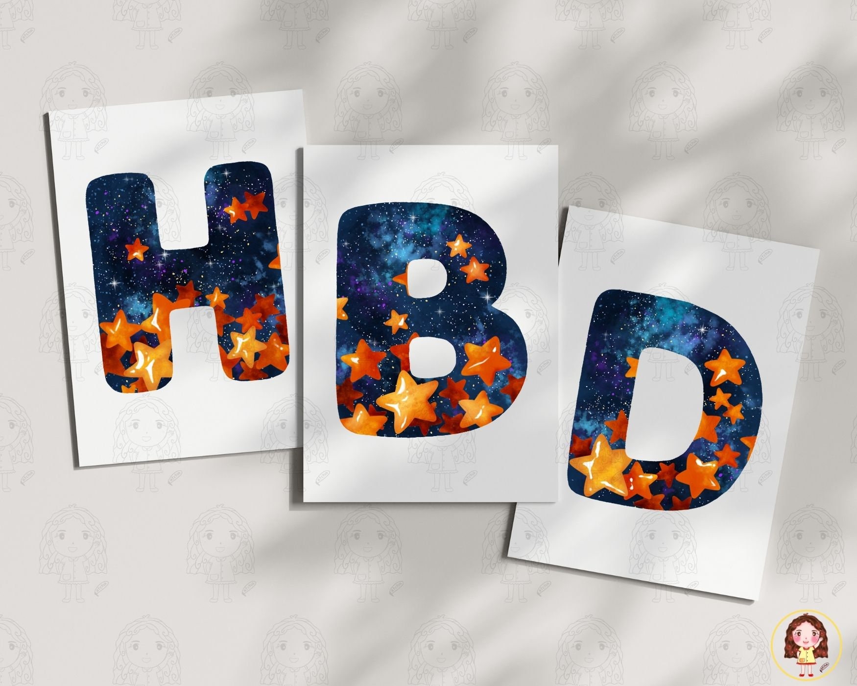 Stardust Alphabet Clipart, Letter PNG, Star Clipart, Decorative Letters ...