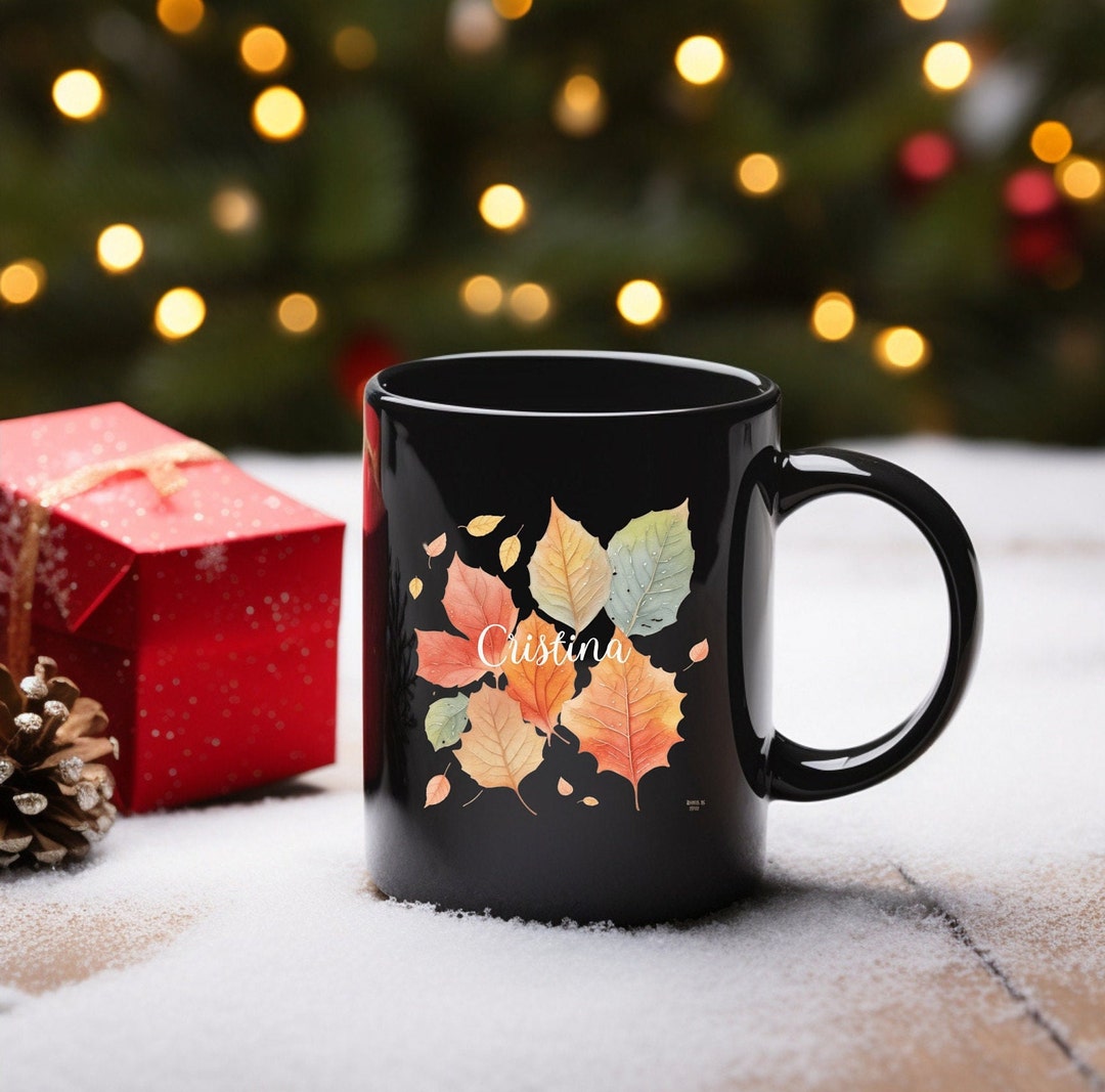 Customizable Autumn Mug Leaf Design Mug Personalized Autumn - Etsy