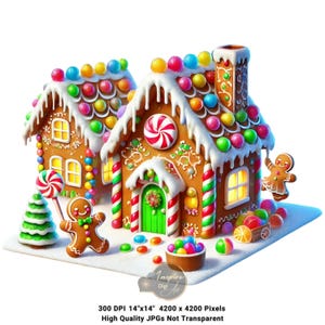 Gingerbread House Clipart, Cute Gingerbread House Clipart, Candy Houses ...