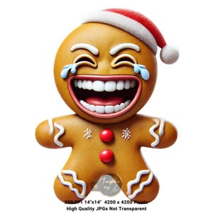 Funny Gingerbread Man Clipart, Watercolor Gingerbread Man Clipart ...