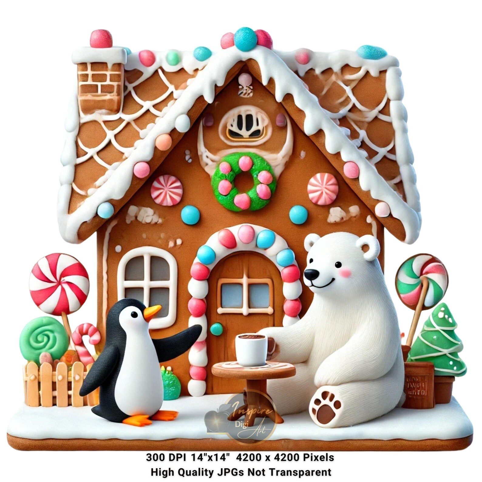 Gingerbread House Clipart, Cute Gingerbread House Clipart, Candy Houses ...