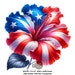 4th of July Flower Clipart, Patriotic Floral Clipart, Independence Day ...