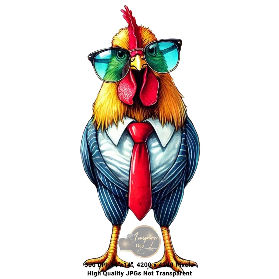 Chicken Clipart, Funny Chicken Clipart, Whimsical Chicken, Watercolor ...