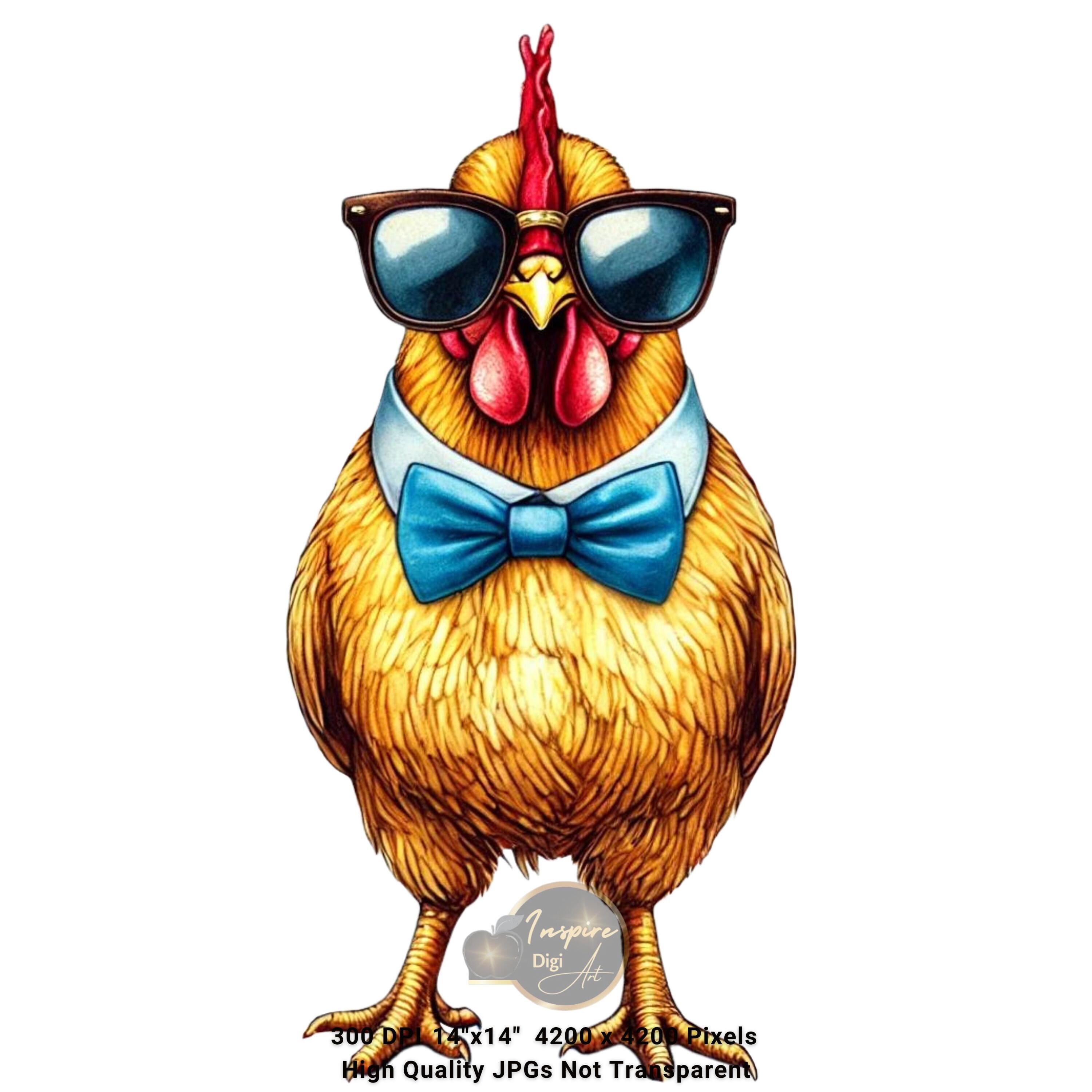 Chicken Clipart, Funny Chicken Clipart, Whimsical Chicken, Watercolor ...