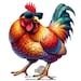 Chicken Clipart, Funny Chicken Clipart, Whimsical Chicken, Watercolor ...