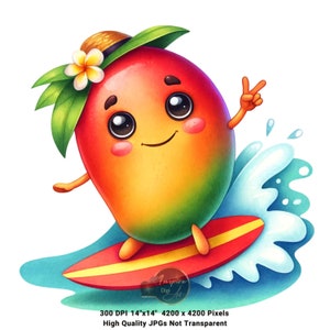Funny Fruit Clipart Bundle, Summer Fruit Clipart, Cute Fruit Clipart ...