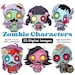 Cute Zombie Clipart, Zombie Characters, Cute Halloween Clipart, Kawaii ...