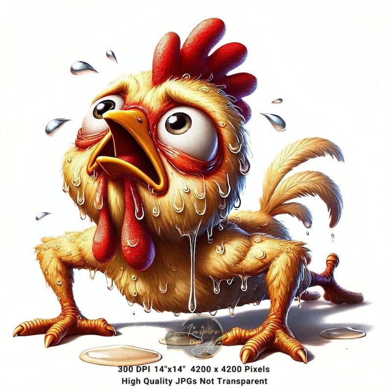 Funny Gym Chicken Clipart, Workout Chicken Illustrations, Hilarious ...