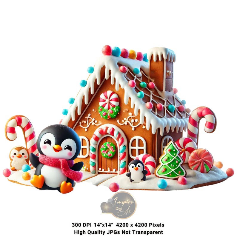 Gingerbread House Clipart, Cute Gingerbread House Clipart, Candy Houses ...