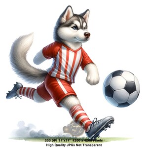 Whimsical Husky Clipart, Cute Husky Clipart, Funny Husky Clipart ...