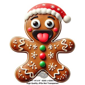 Funny Gingerbread Man Clipart, Watercolor Gingerbread Man Clipart ...