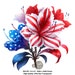 4th of July Flower Clipart, Patriotic Floral Clipart, Independence Day ...