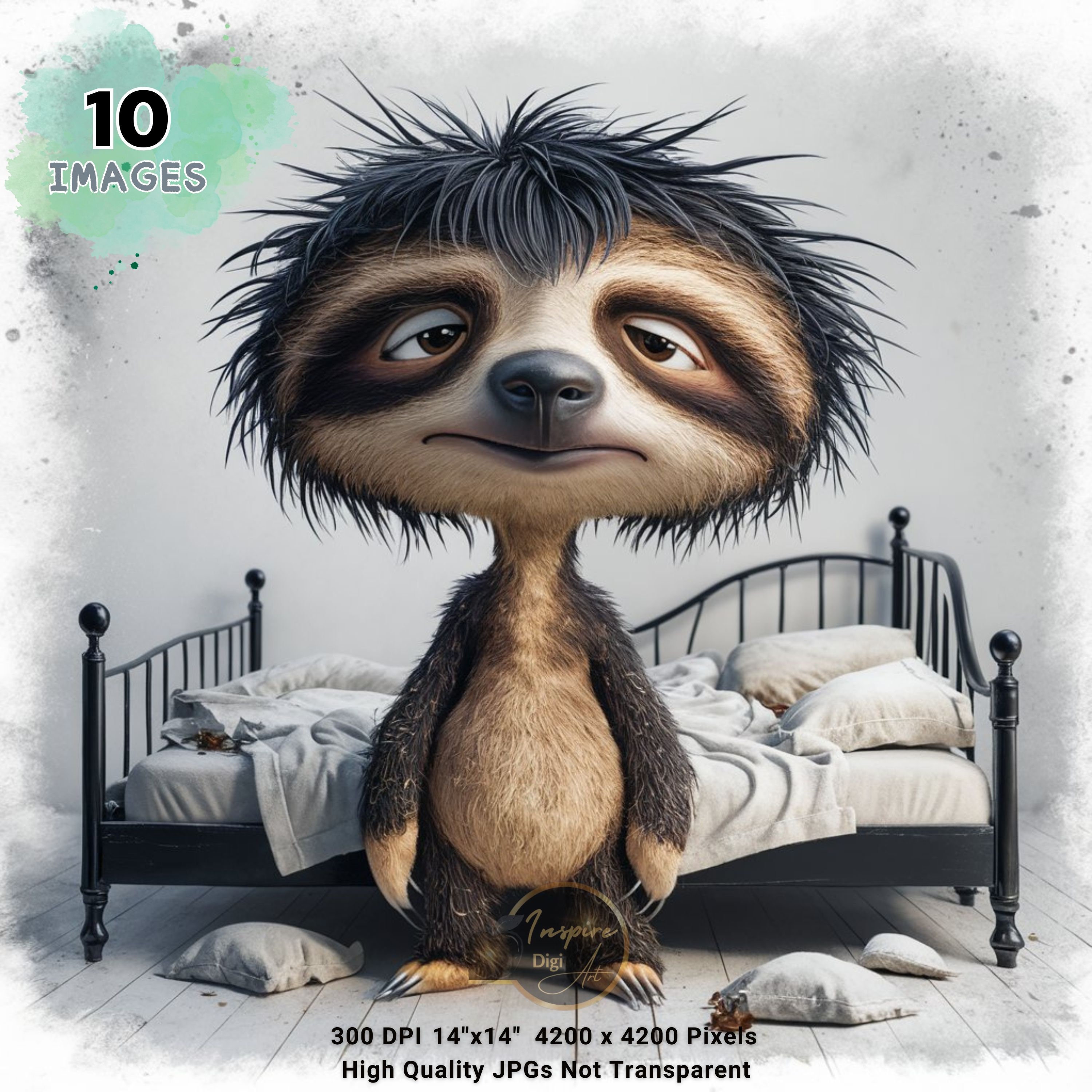 Funny Quirky Sloth Night Shift Clipart, Night Shift Crew, Welcome to ...