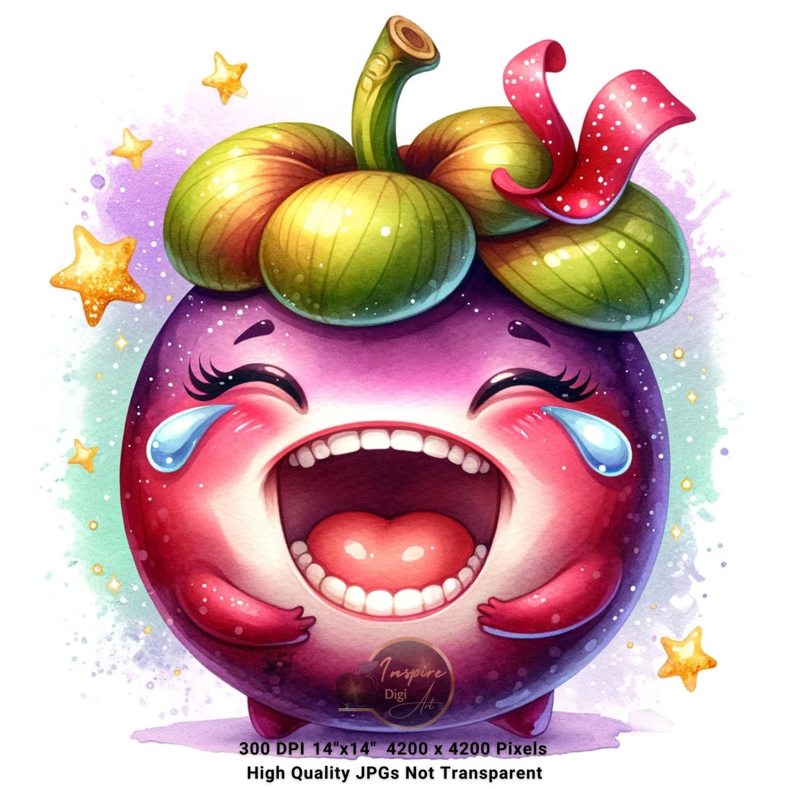 Funny Fruit Clipart Bundle, Summer Fruit Clipart, Cute Fruit Clipart ...