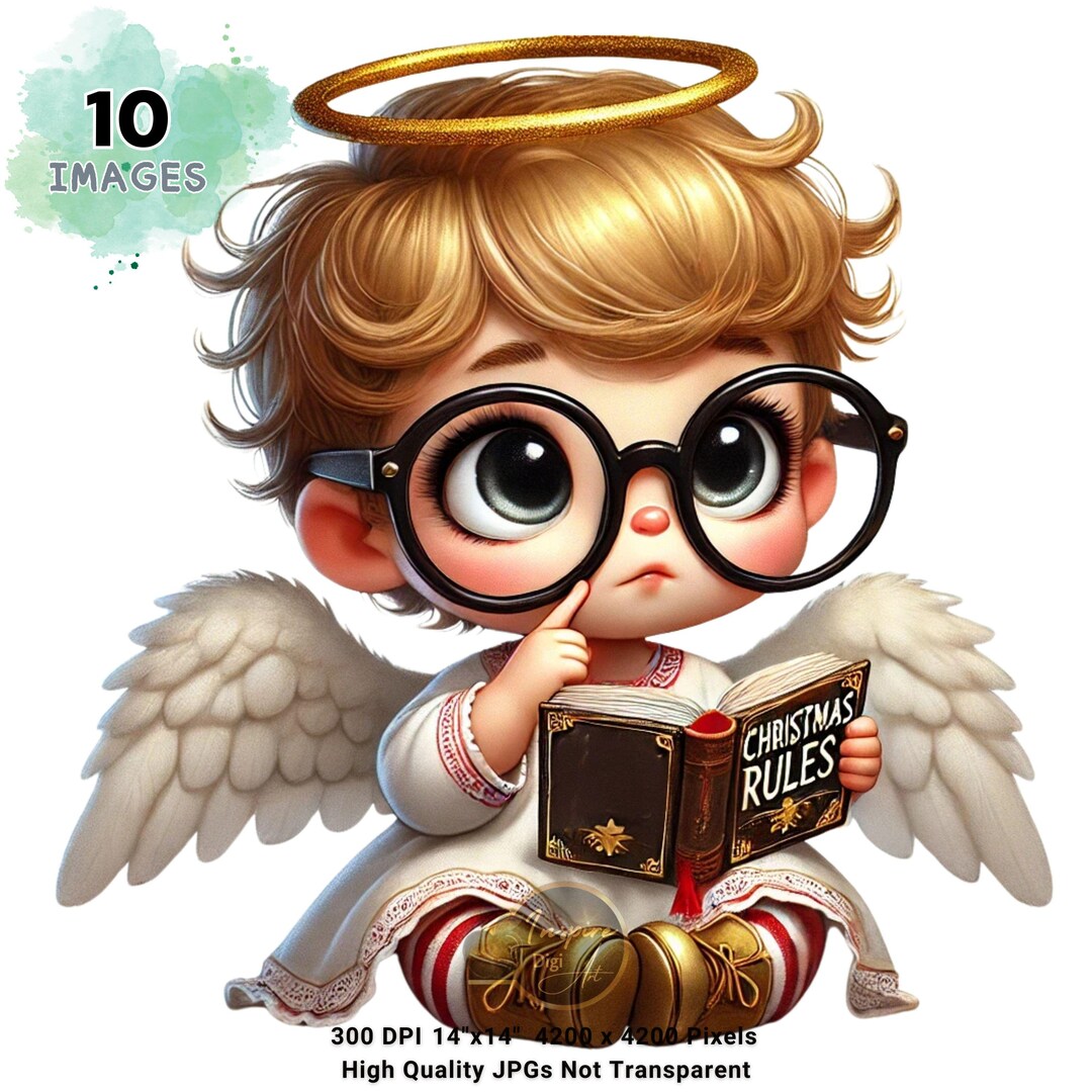 Angel Christmas Clipart, Cute Christmas Angel, Adorable Christmas Angel ...
