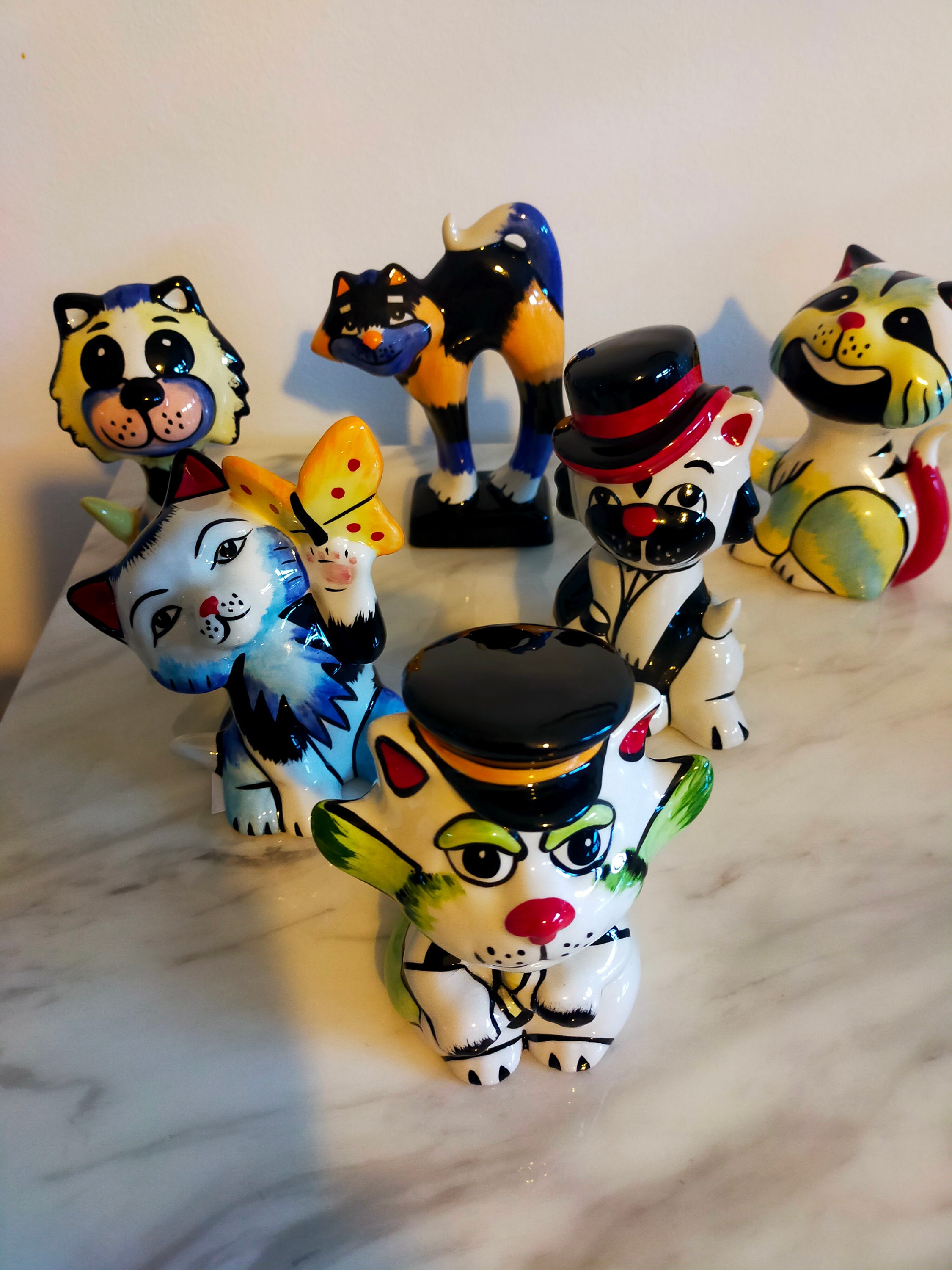 Lorna Bailey Cats Vintage Artwork Ceramic Ornamental Cats Gifts for Her ...