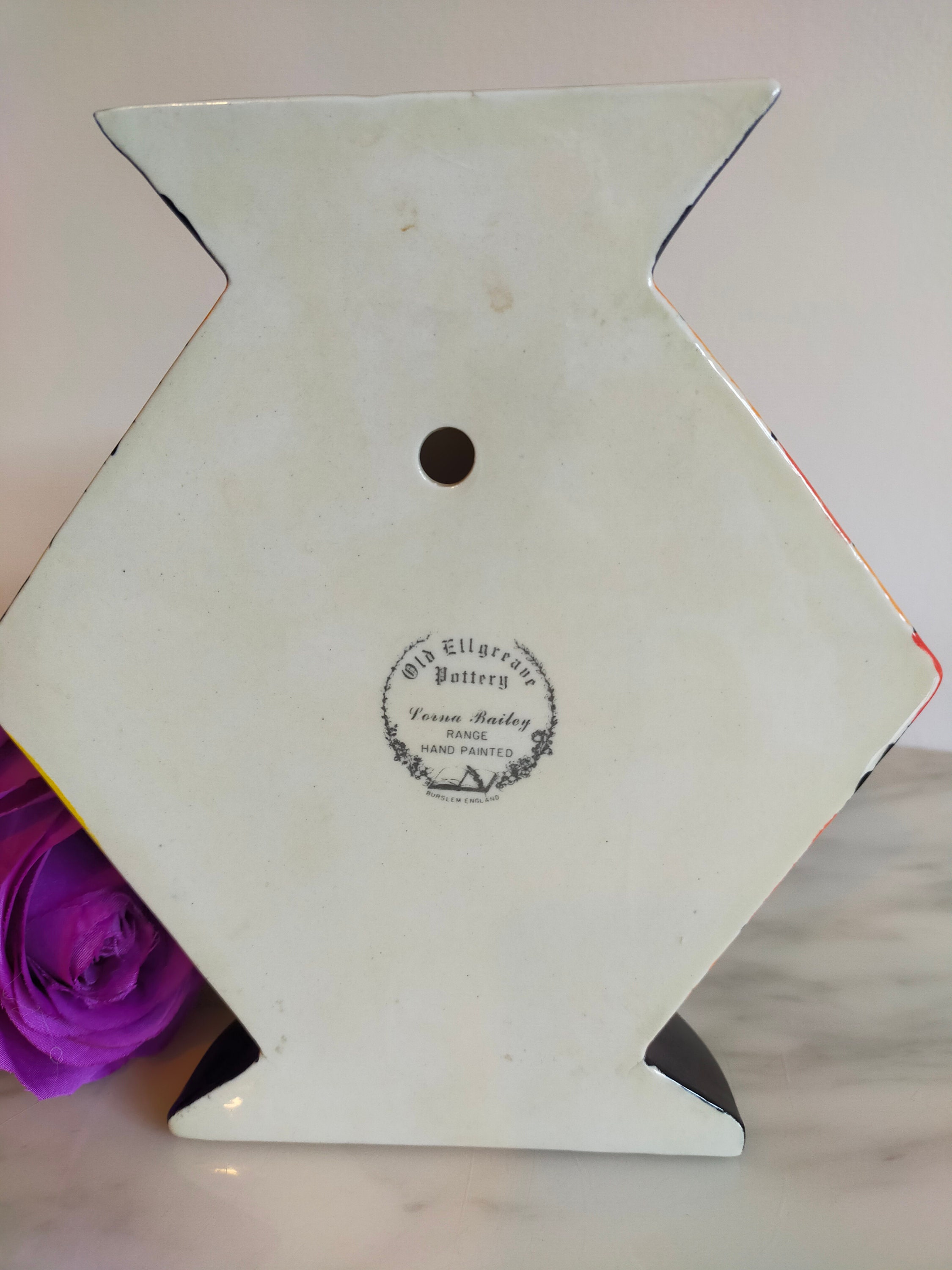 Lorna Bailey Flapper Wall Pocket Vase Old Ellgreave Pottery and ...