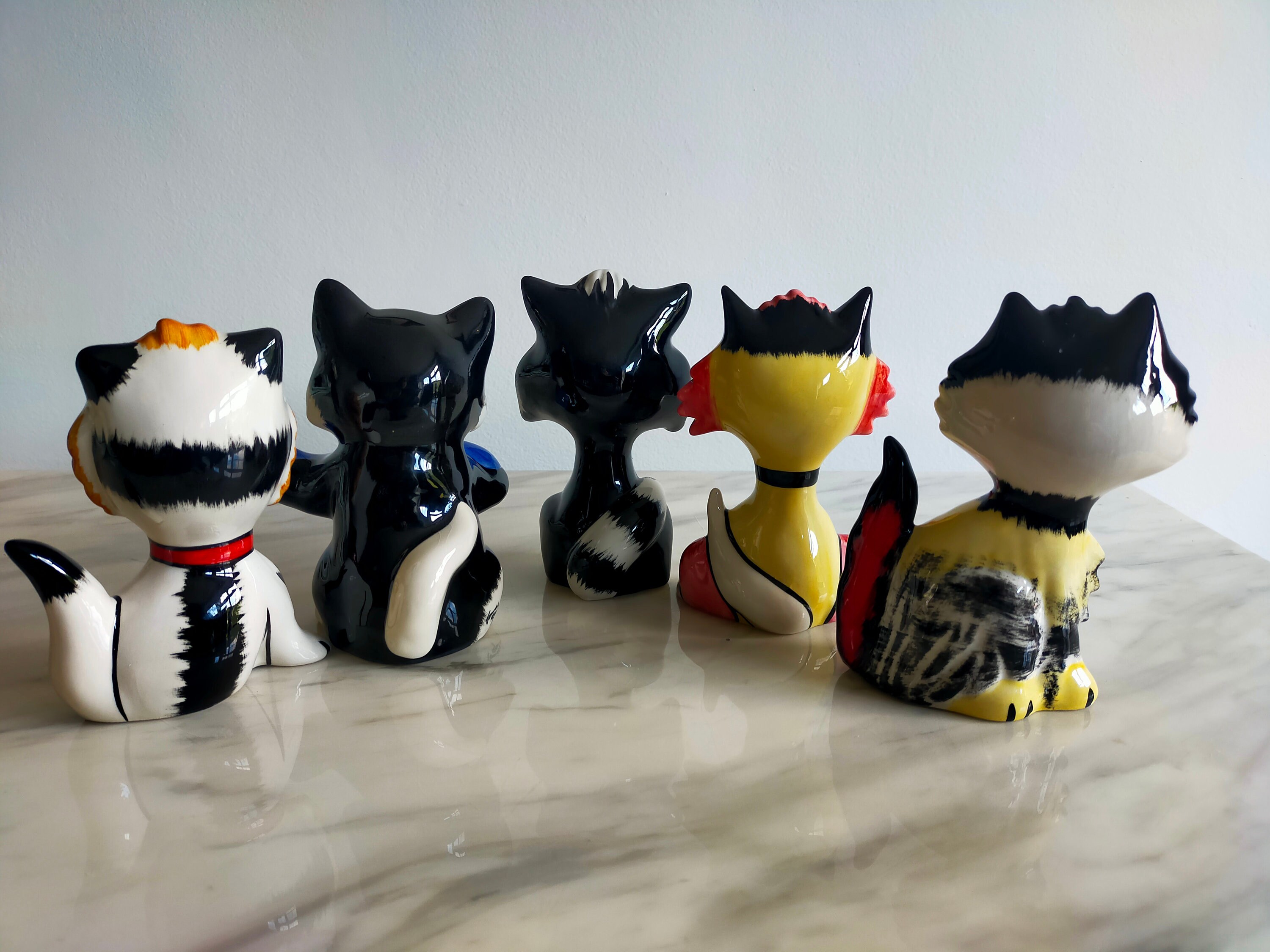 Lorna Bailey Cats Ethan Cat, Pikey Cat, Dozer the Cat, Sheba Cat and ...