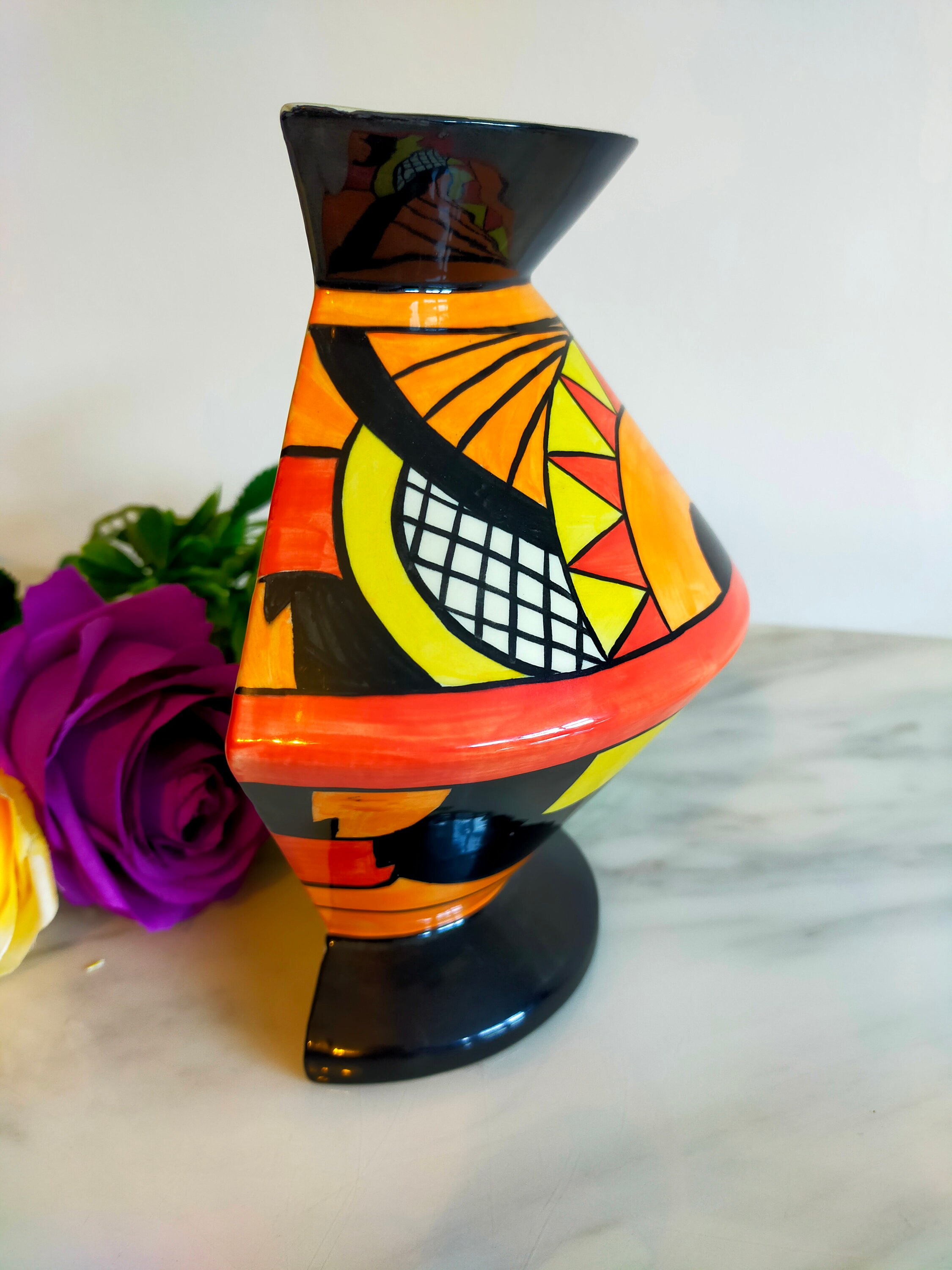 Lorna Bailey Flapper Wall Pocket Vase Old Ellgreave Pottery - Etsy