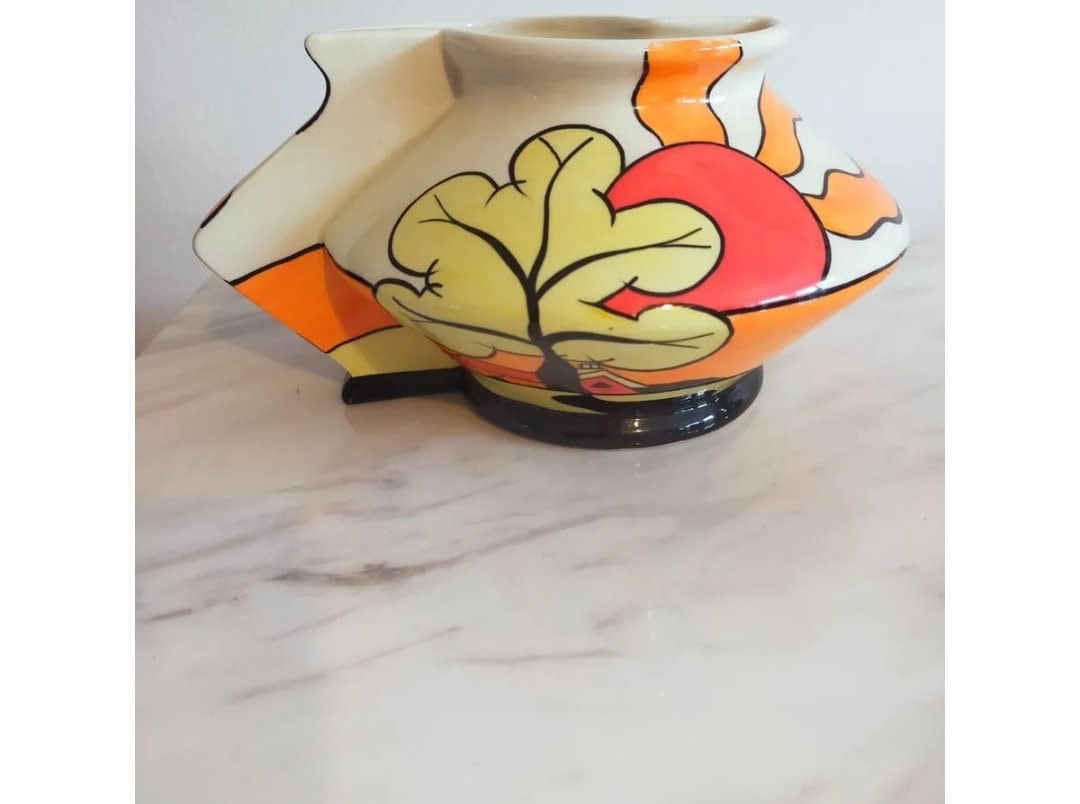 Lorna Bailey Oakland Patterned Squat Vase. Old Ellgreave Pottery ...