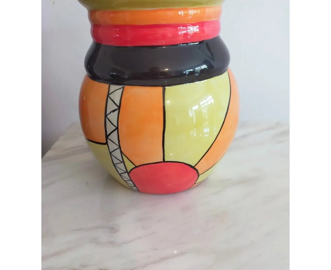 Lorna Bailey Sunburst Pattern Large Vase Old Ellgreave Pottery - Etsy