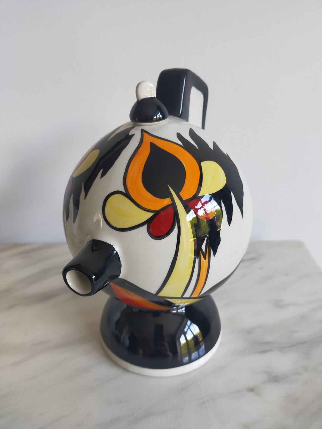 Lorna Bailey Half Circular Teapot Woodrow Way Pattern Vintage Teapot ...