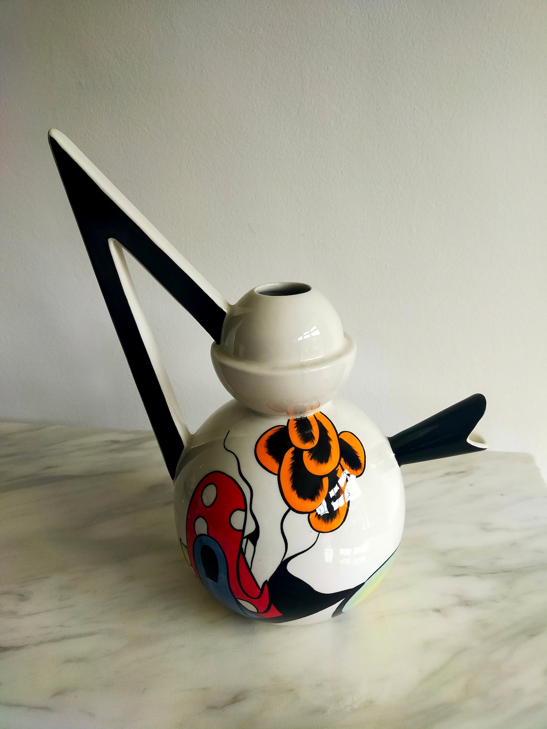 Lorna Bailey Quirky Hand Painted Teapot/jug 28cm Tall - Etsy