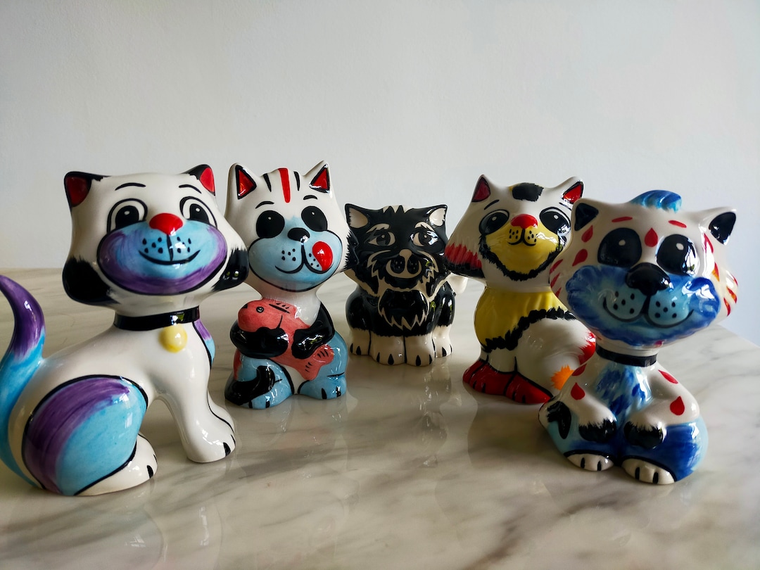 Lorna Bailey Ceramic Cats, Vintage Artware Figurines, - Etsy UK