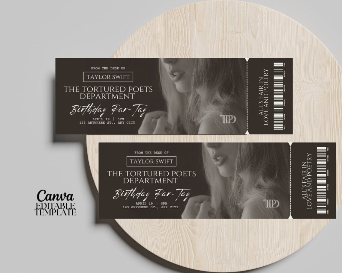 The Tortured Poets Department Banner, TTPD Banner, Taylor Swift Party ...