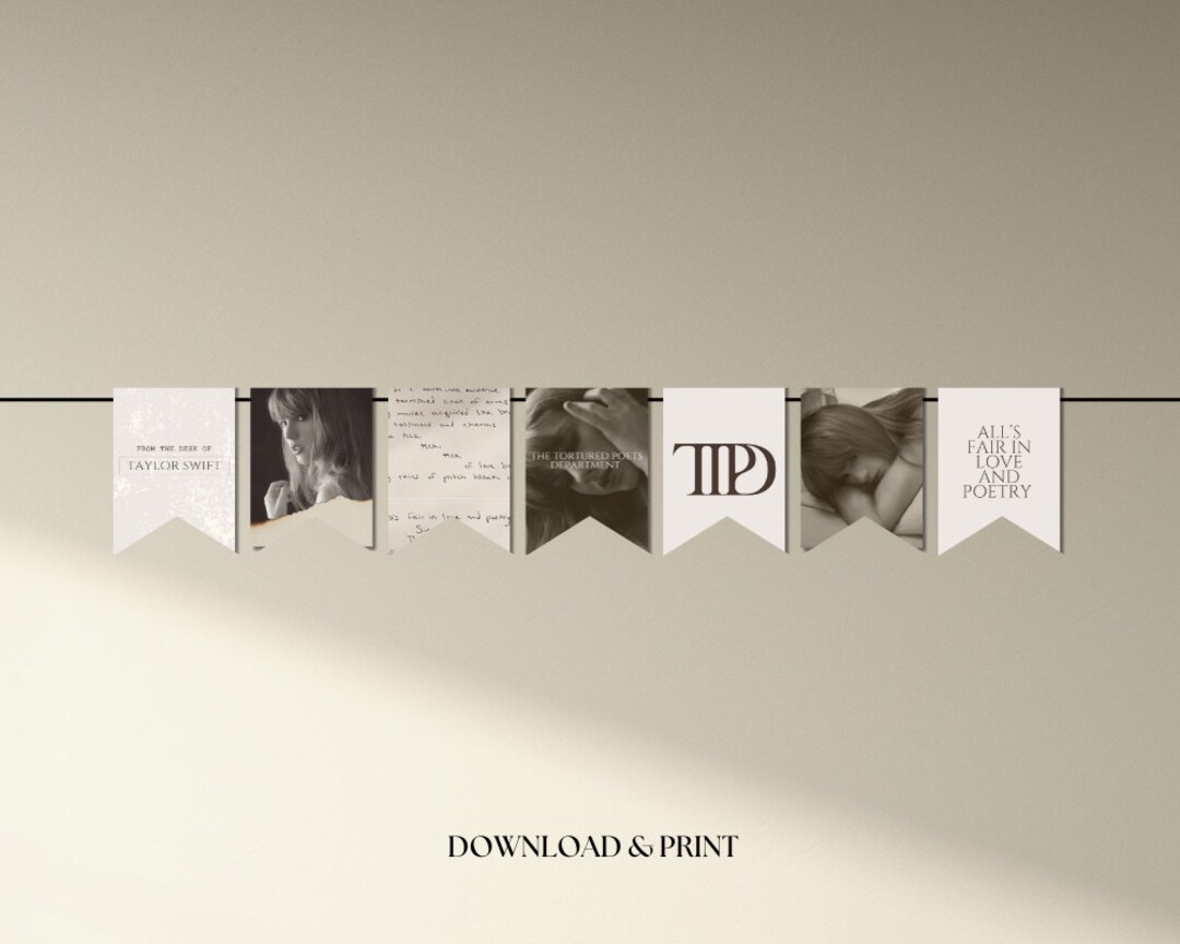 The Tortured Poets Department Banner, TTPD Banner, Taylor Swift Party ...