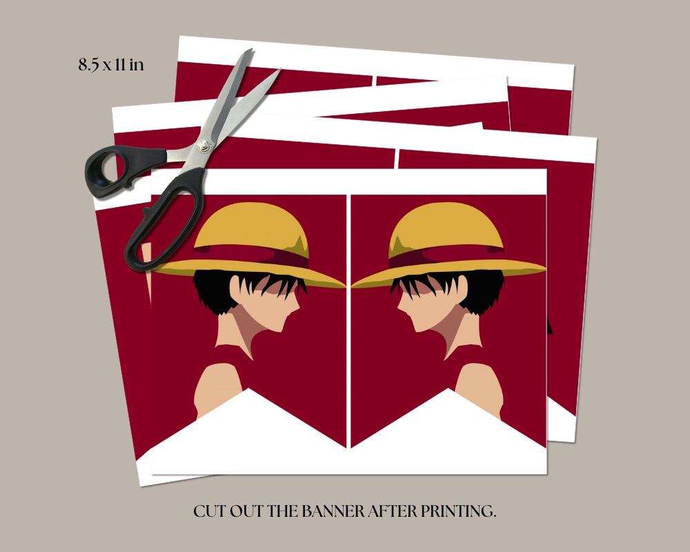 One Piece Luffy Birthday Banner Luffy Birthday Banner Luffy - Etsy