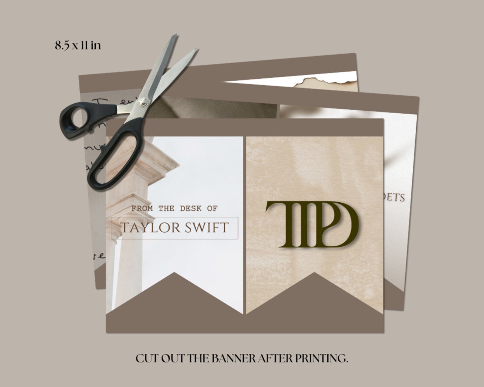 The Tortured Poets Department Banner, TTPD Banner, Taylor Swift Party ...