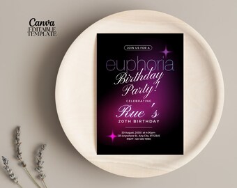 Euphoria Invitation for Euphoria Birthday Party (Instant Download) - Etsy