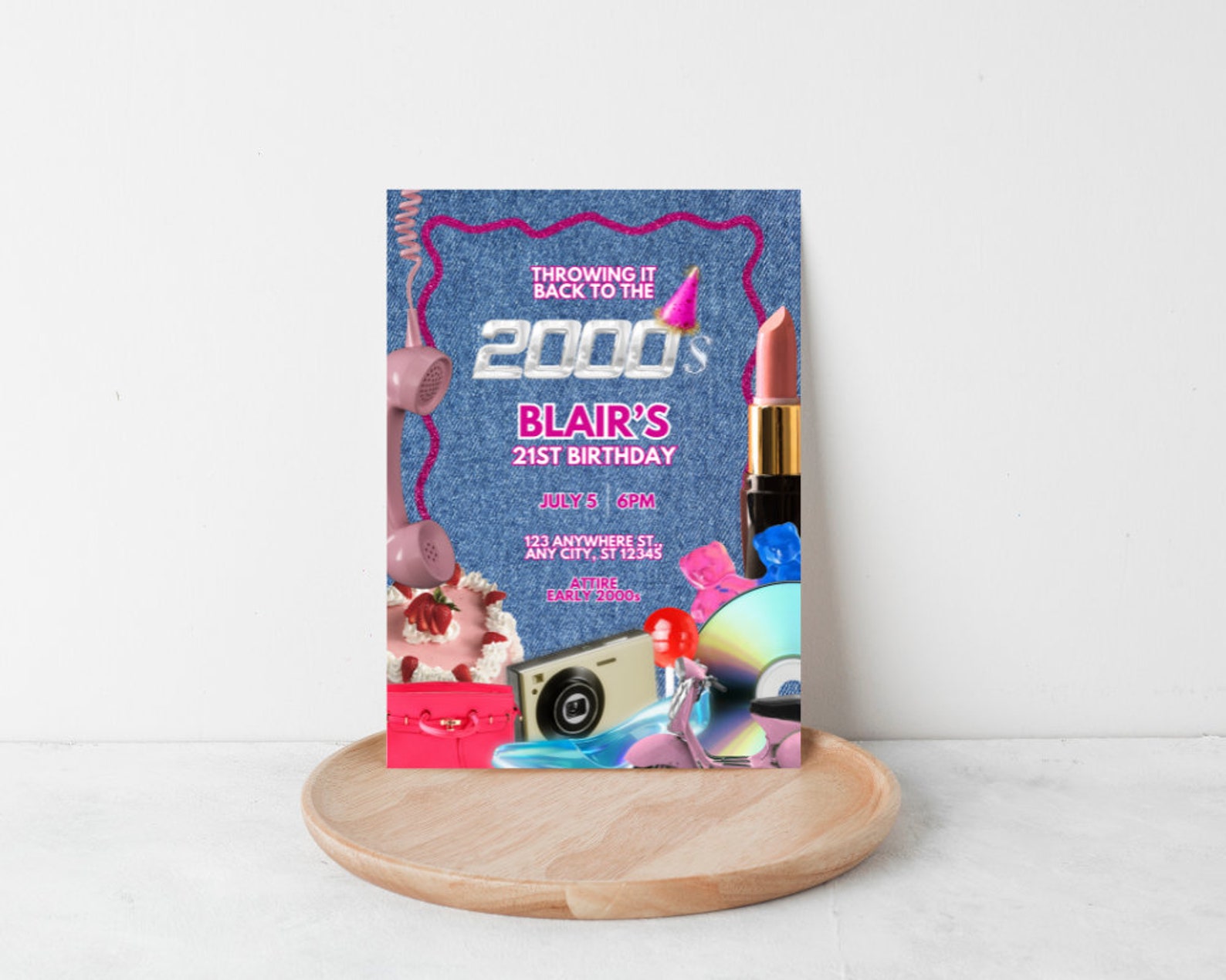 Early 2000s Themed Birthday Party Invitation, 2000s Birthday Invitation ...