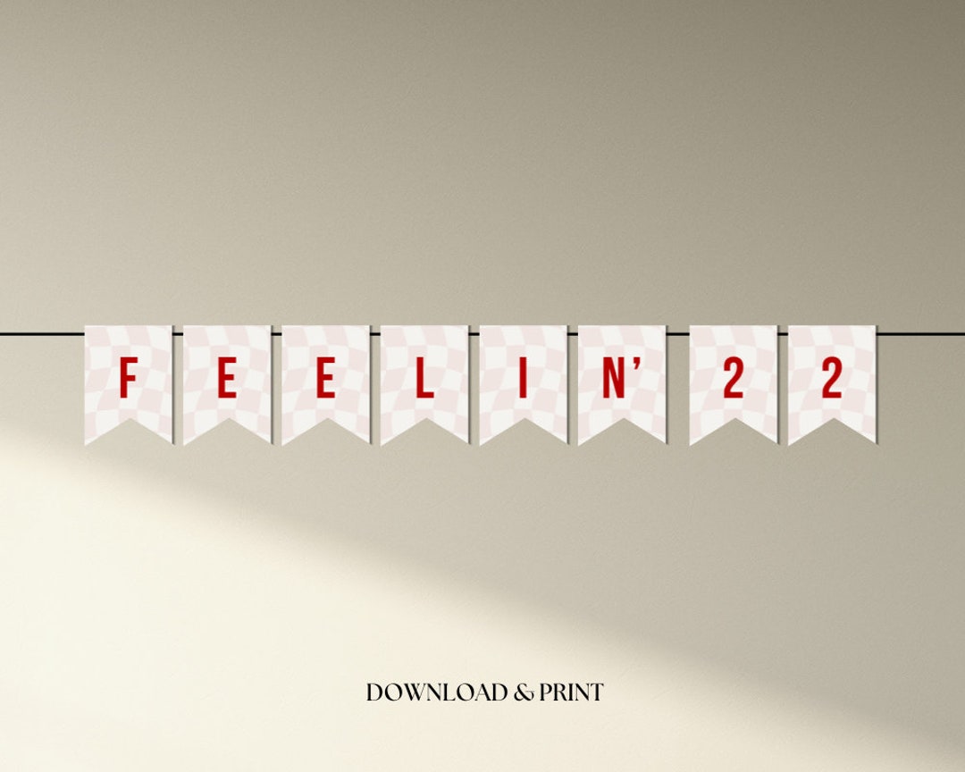 Feelin' 22 Banner, Taylor Swift 22 Banner, Twenty-two Taylor Swift ...