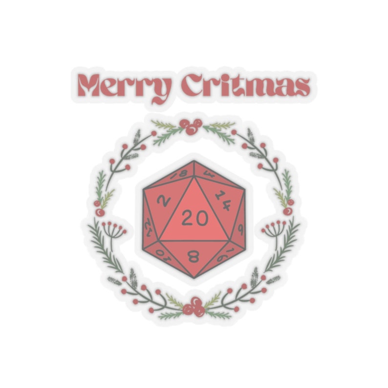 Merry Critmas DND Christmas Sticker D20 Sticker DND Accessories ...