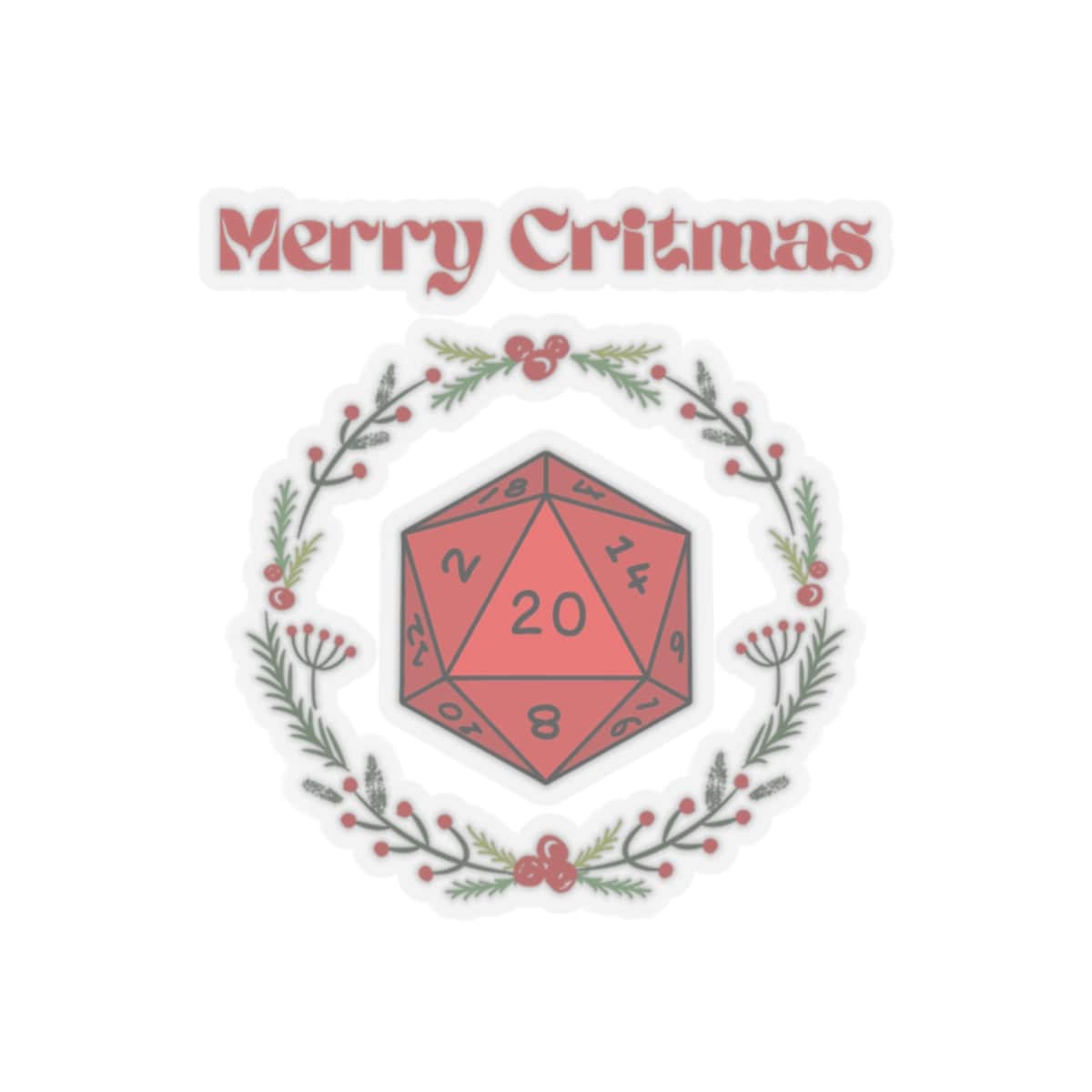 Merry Critmas DND Christmas Sticker D20 Sticker DND Accessories ...