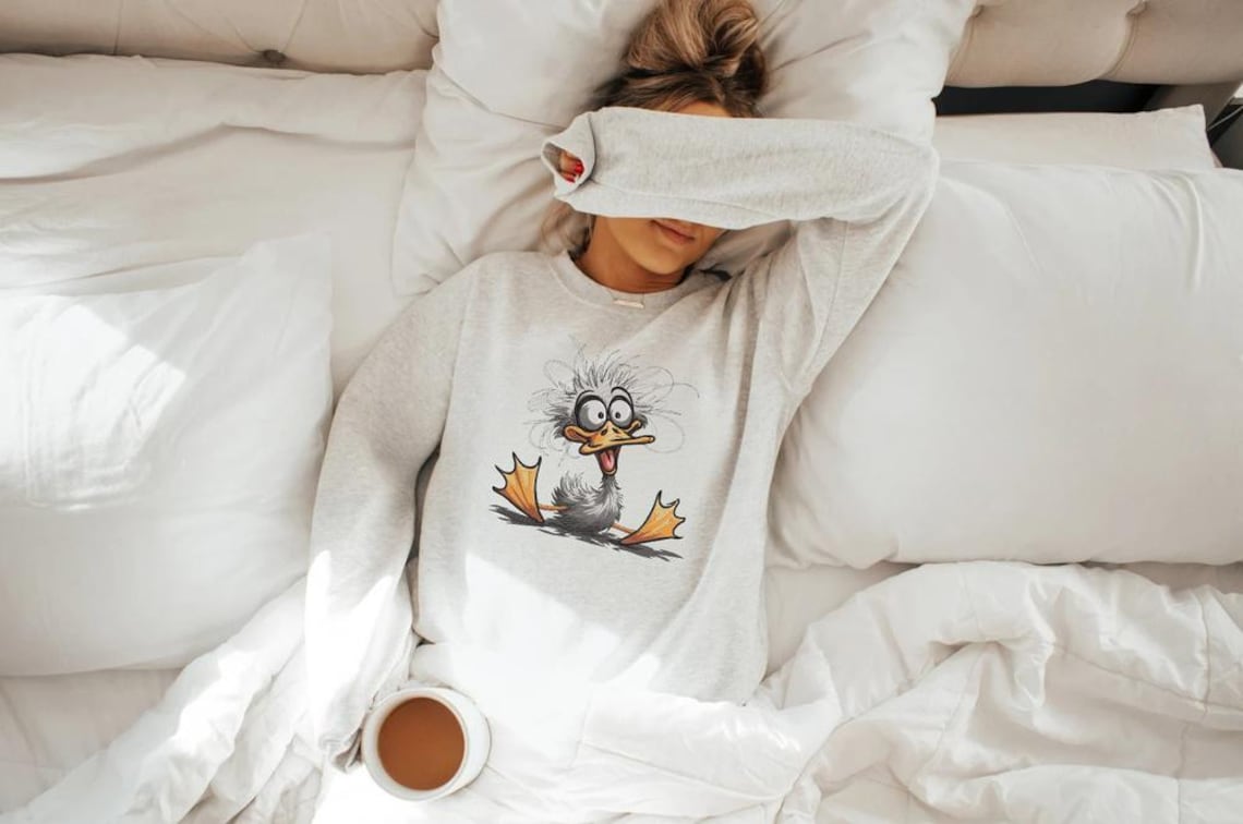 Wacky Duck Splash Embroidery Design, Funny Frazzled Duck Machine ...